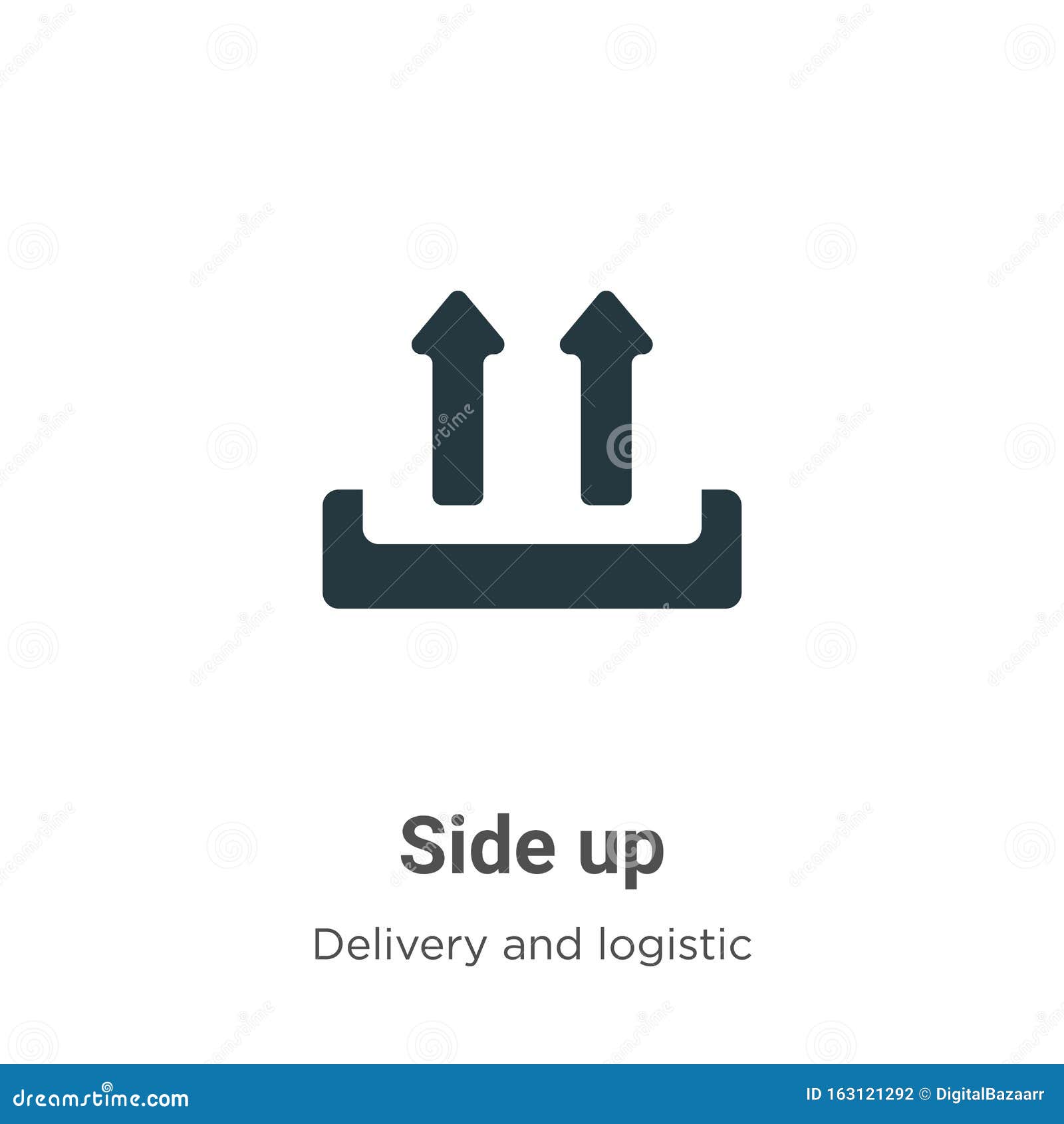 Side Up Vector Icon on White Background. Flat Vector Side Up Icon ...