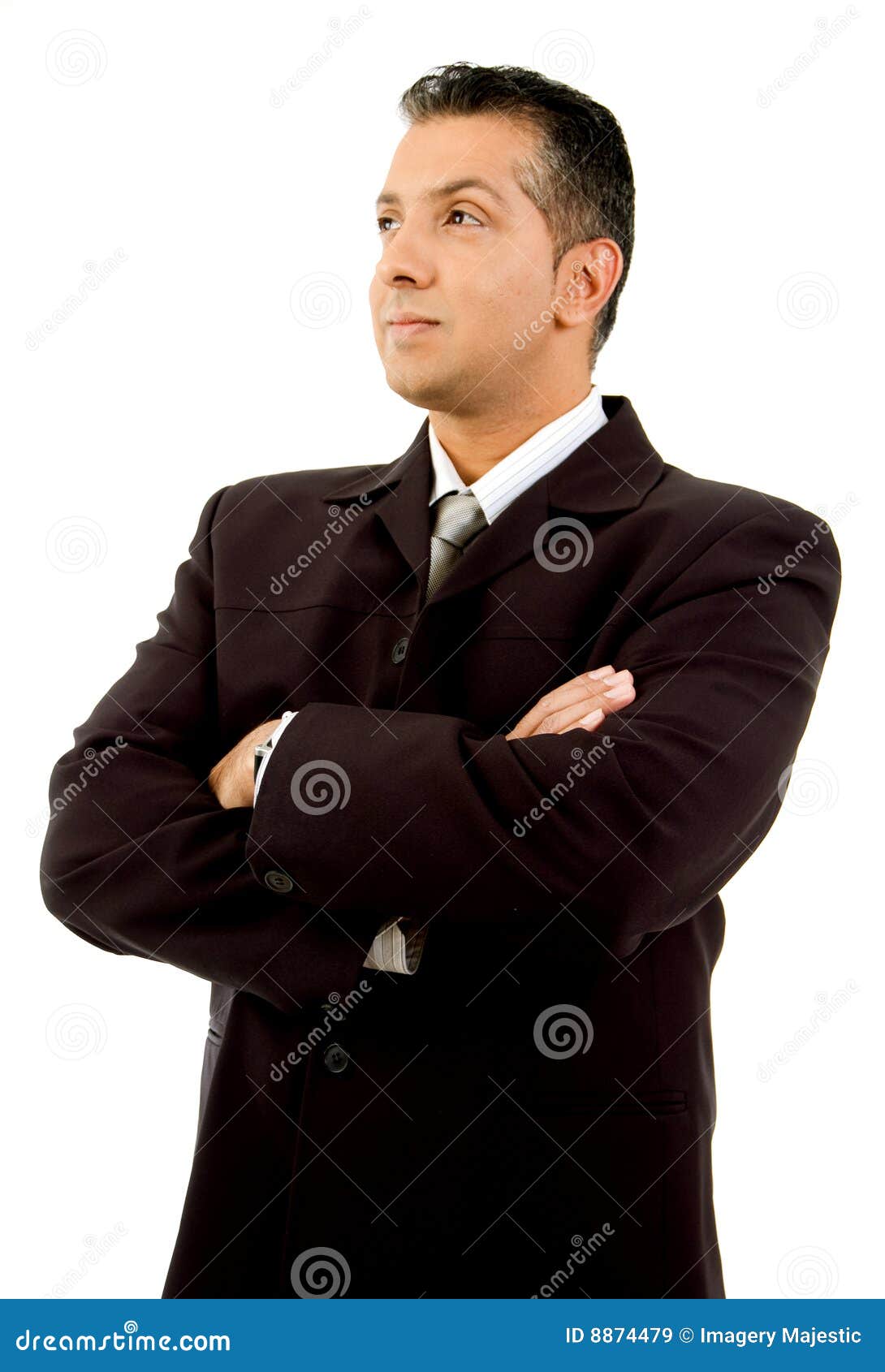 Side View of Adult Manager Looking Aside Stock Image - Image of ...