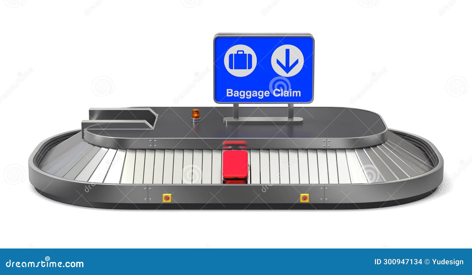 Side View of Airport Baggage Claim Transporter Animation Stock Footage ...