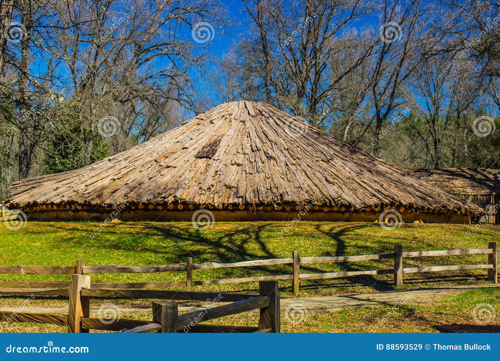 Side View of American Indian Roundhouse Stock Image - Image of feet ...