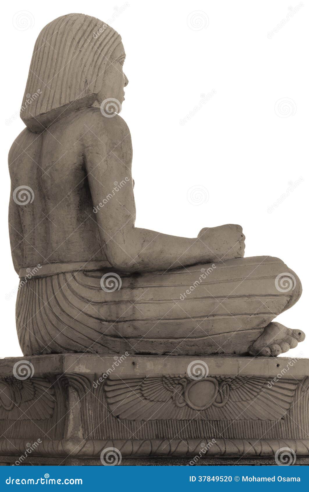 Side View of Ancient Egyptian Scribe Stock Photo - Image of egypt ...