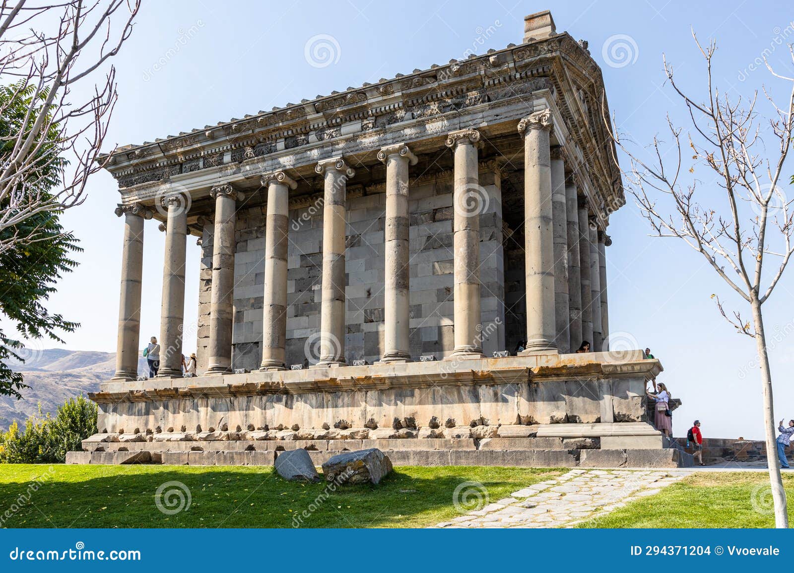 Side View of Ancient Greco-Roman Temple of Garni Editorial Stock Image ...