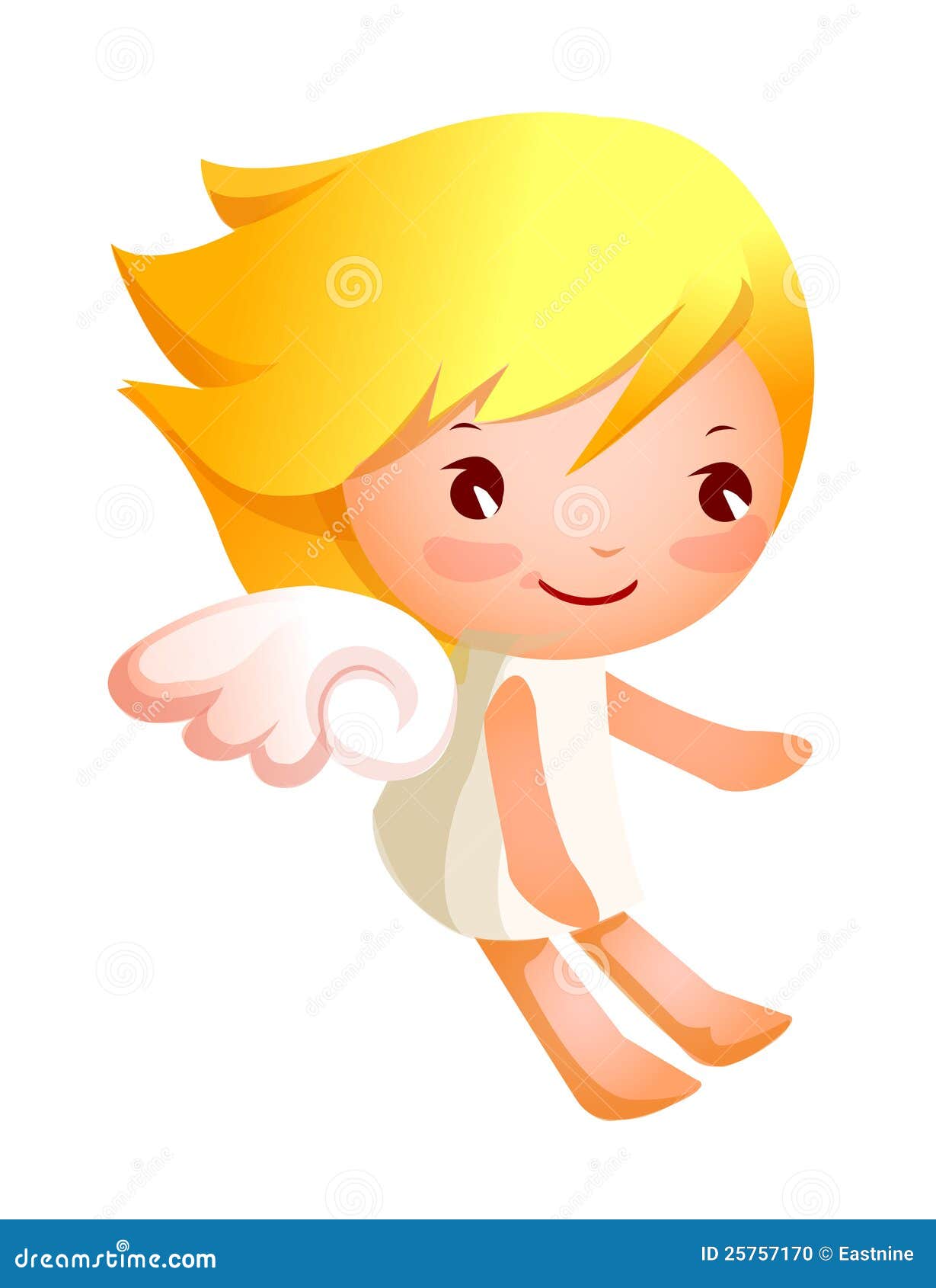 Side view of angel flying stock vector. Illustration of colorful - 25757170