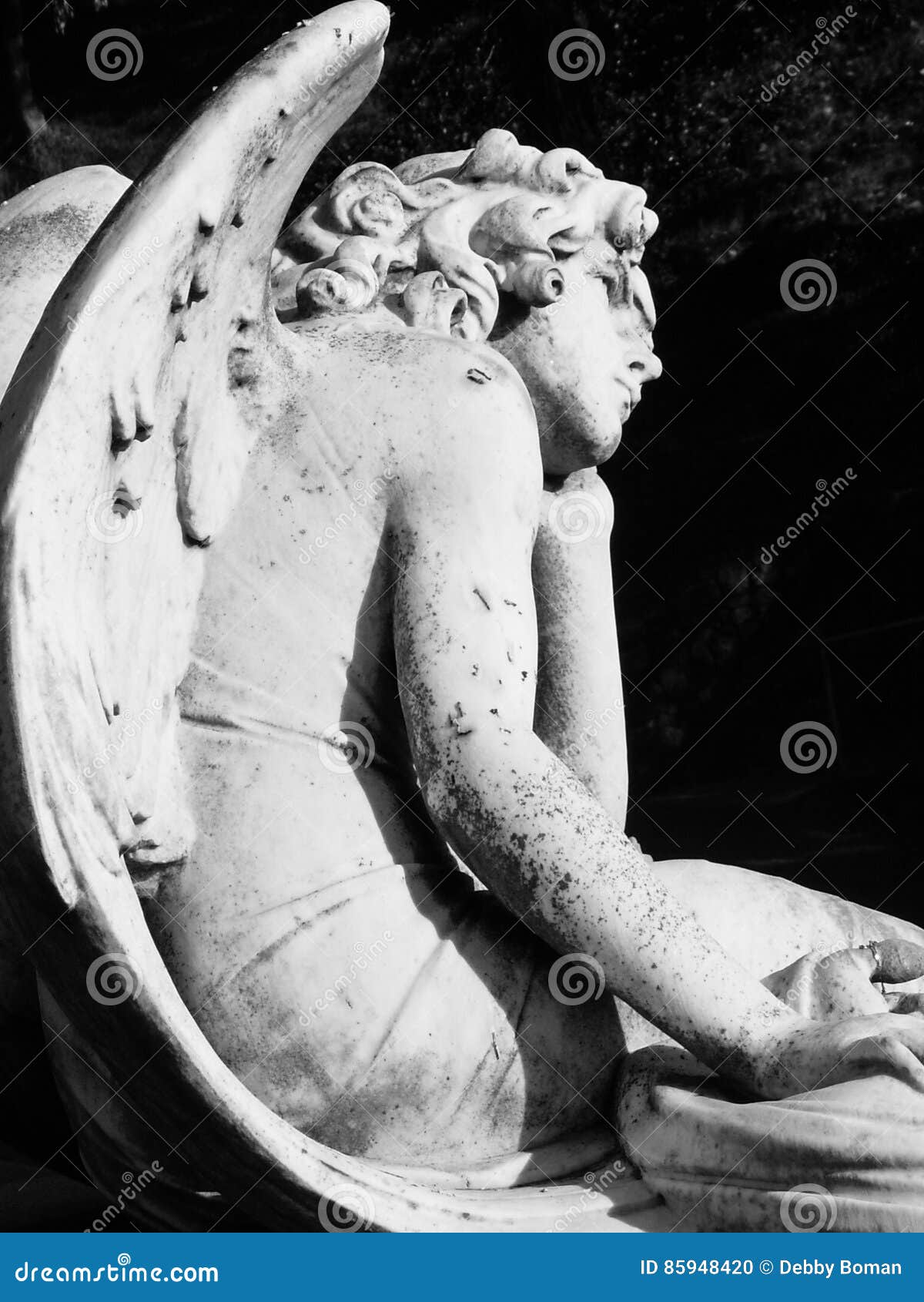 Side View of Angel stock photo. Image of view, wings - 85948420