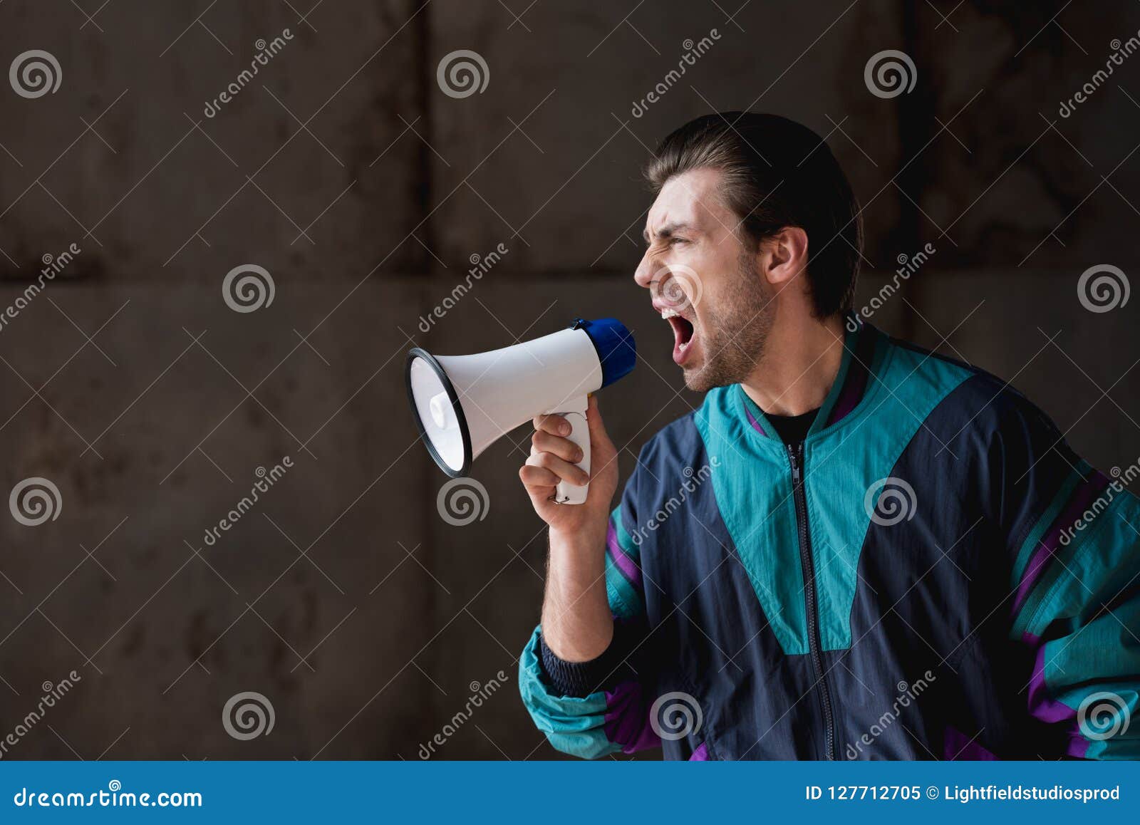 Side View of Angry Young Man Stock Image - Image of fashion, handsome ...