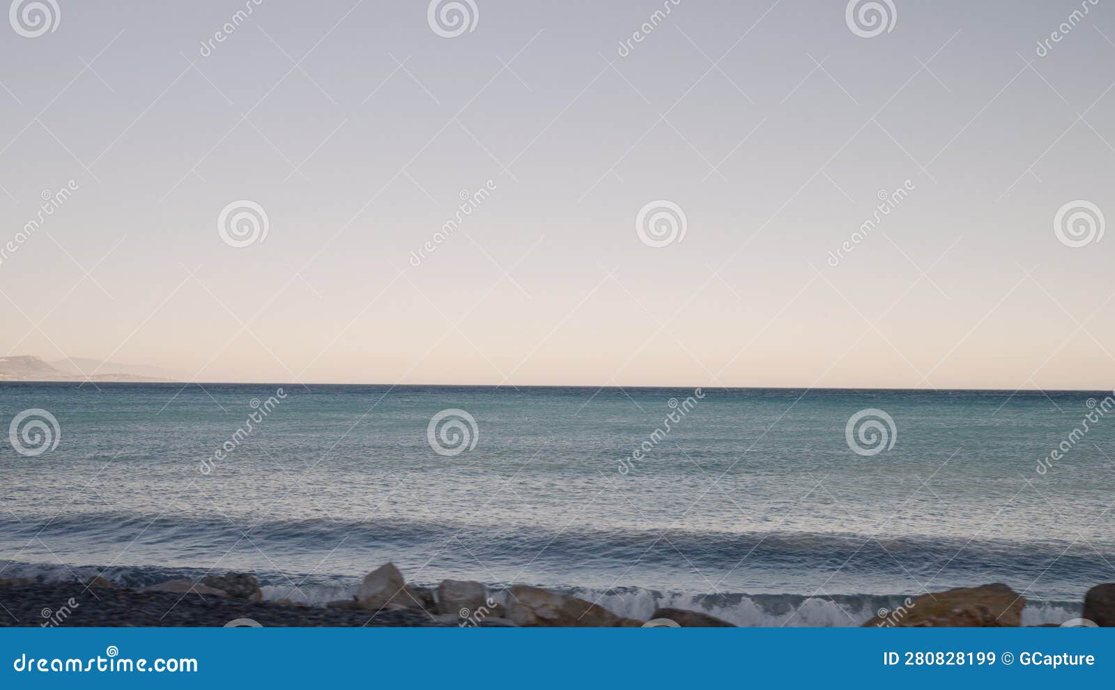 Side view of Antibes beach stock image. Image of turquoise - 280828199