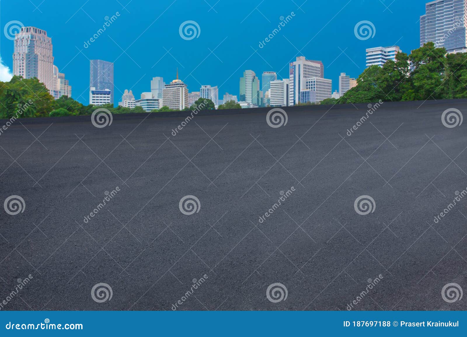 Side View Asphalt Road Near the Modern City Stock Photo - Image of ...