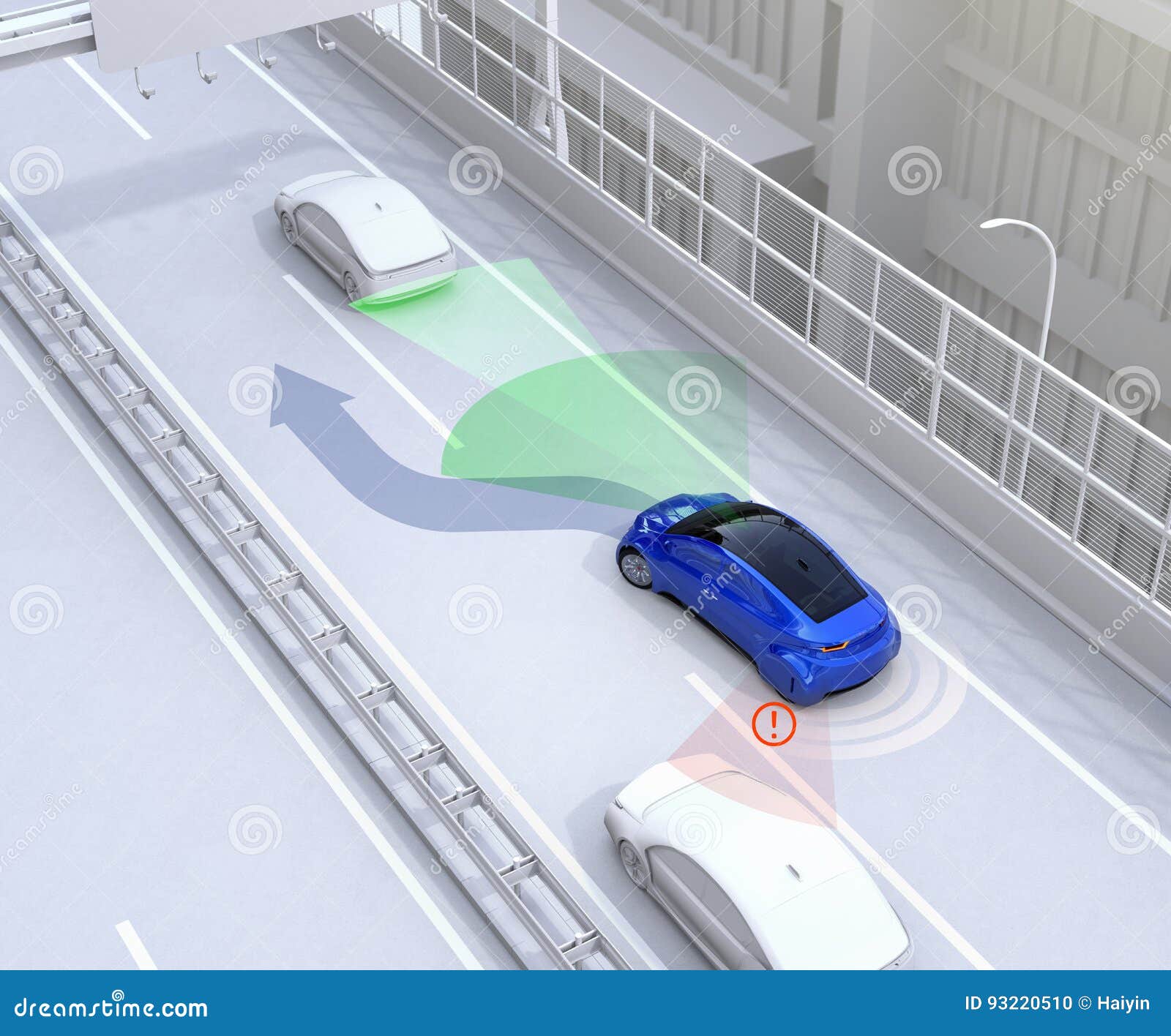 Autonomous Car Changing Lane Quickly To Avoid A Traffic Accident Stock ... Autonomous Car Changing Lane Quickly To Avoid A Traffic Accident Stock ...