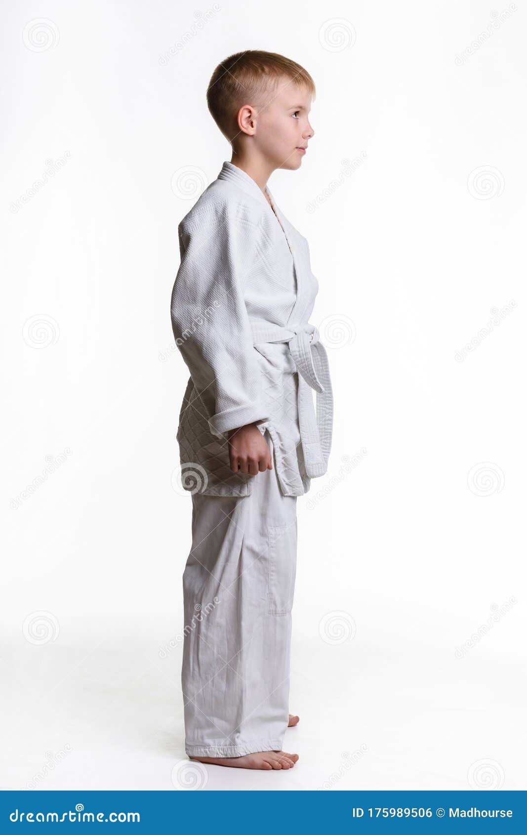 Side View of an Athlete Dressed in a White Mastiff Stock Photo - Image ...