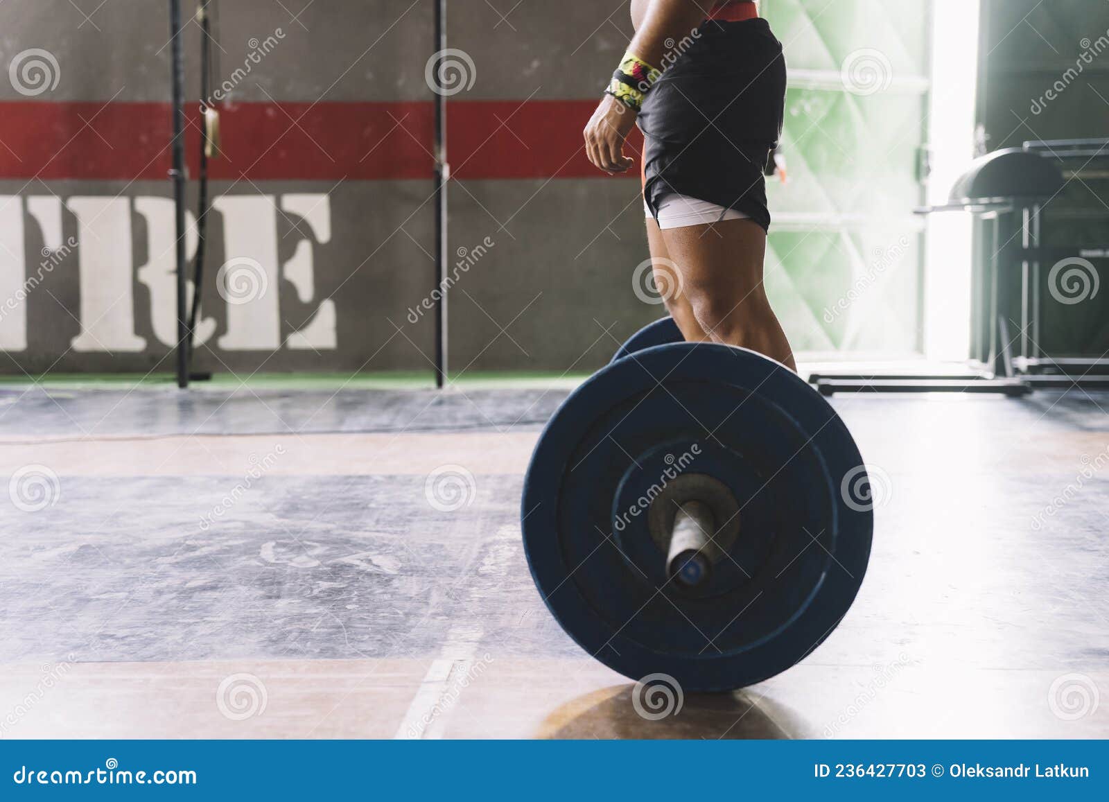 Side View Barbell Man Gym. High Quality Photo Stock Image - Image of ...