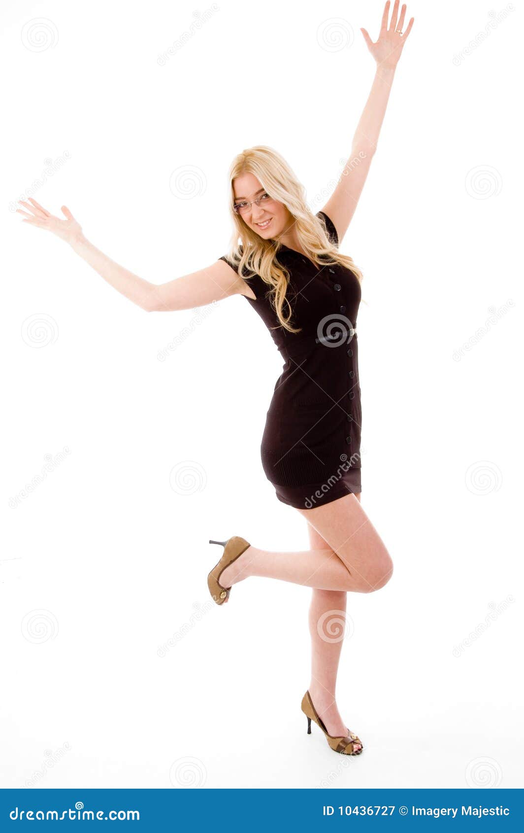 Side View of Beautiful Model Posing Stock Image - Image of model ...