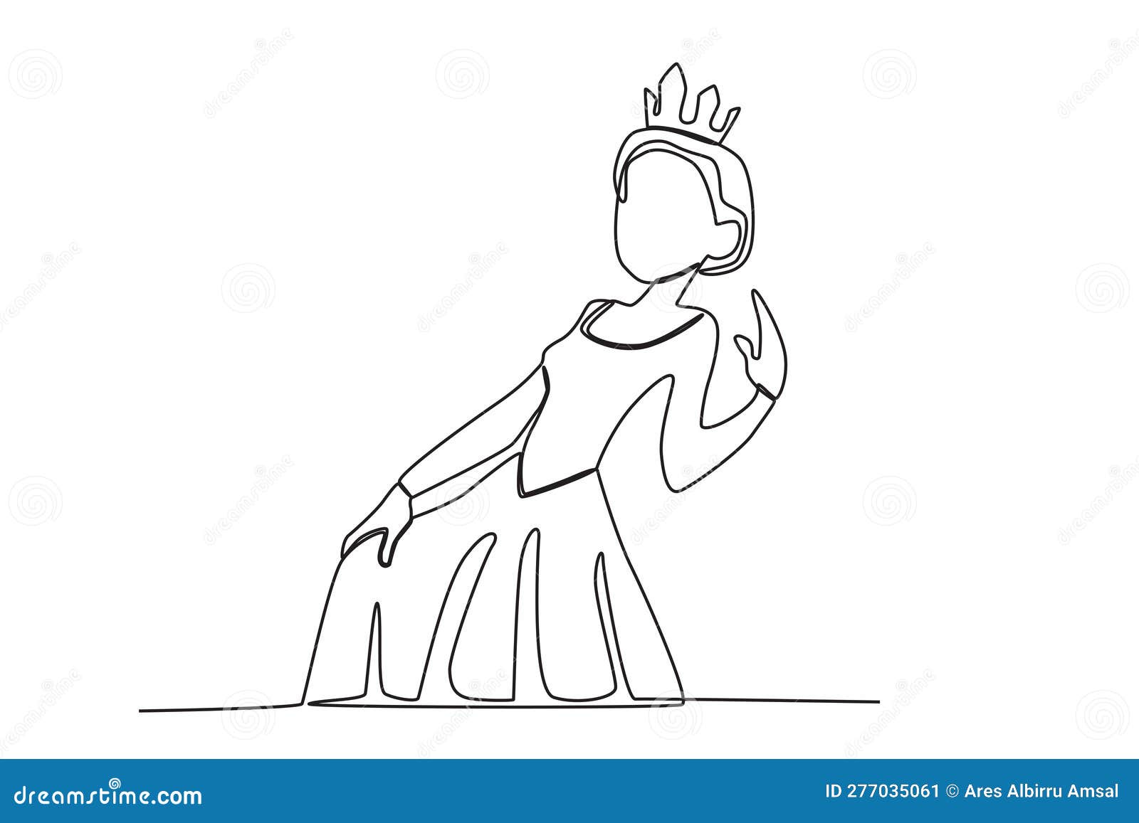 Side View of a Beautiful Queen Stock Vector - Illustration of crown ...