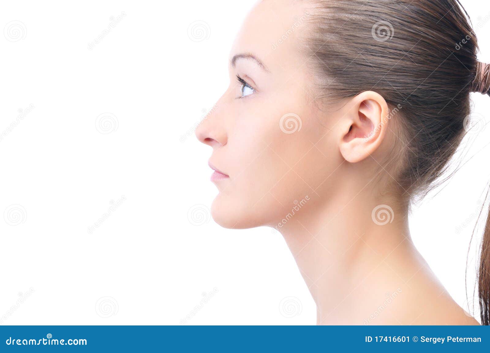 Side View of a Beautiful Young Woman Stock Image - Image of model ...