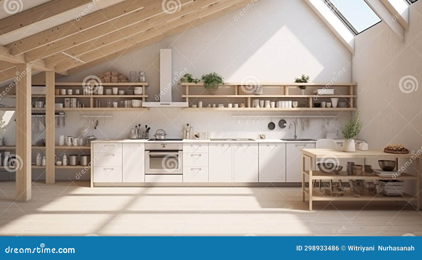 Side View of Black Built-in Oven and Beige Sink in Modern Kitchen ...