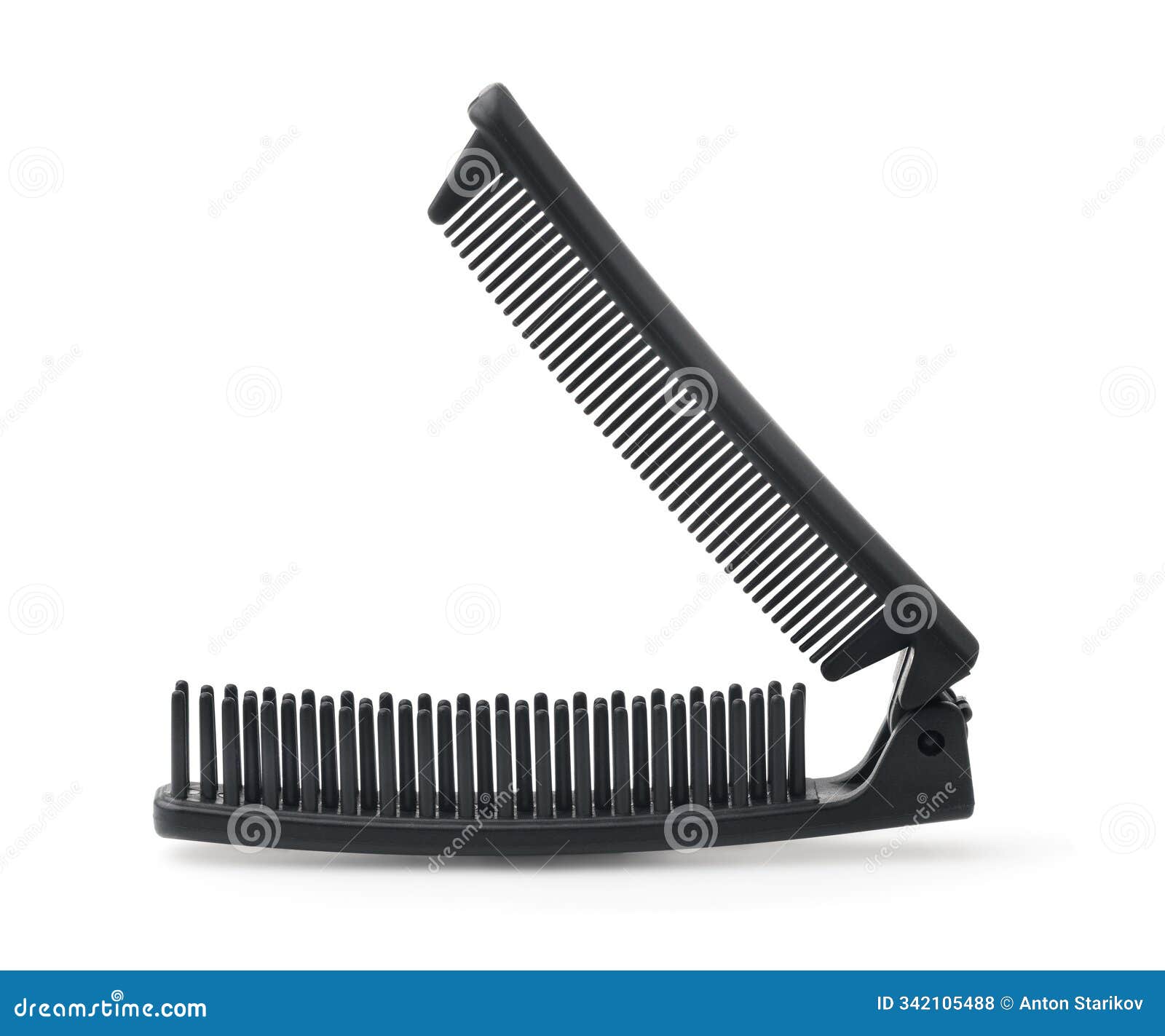 Side View of Black Plastic Pocket Folding Comb Stock Photo - Image of ...