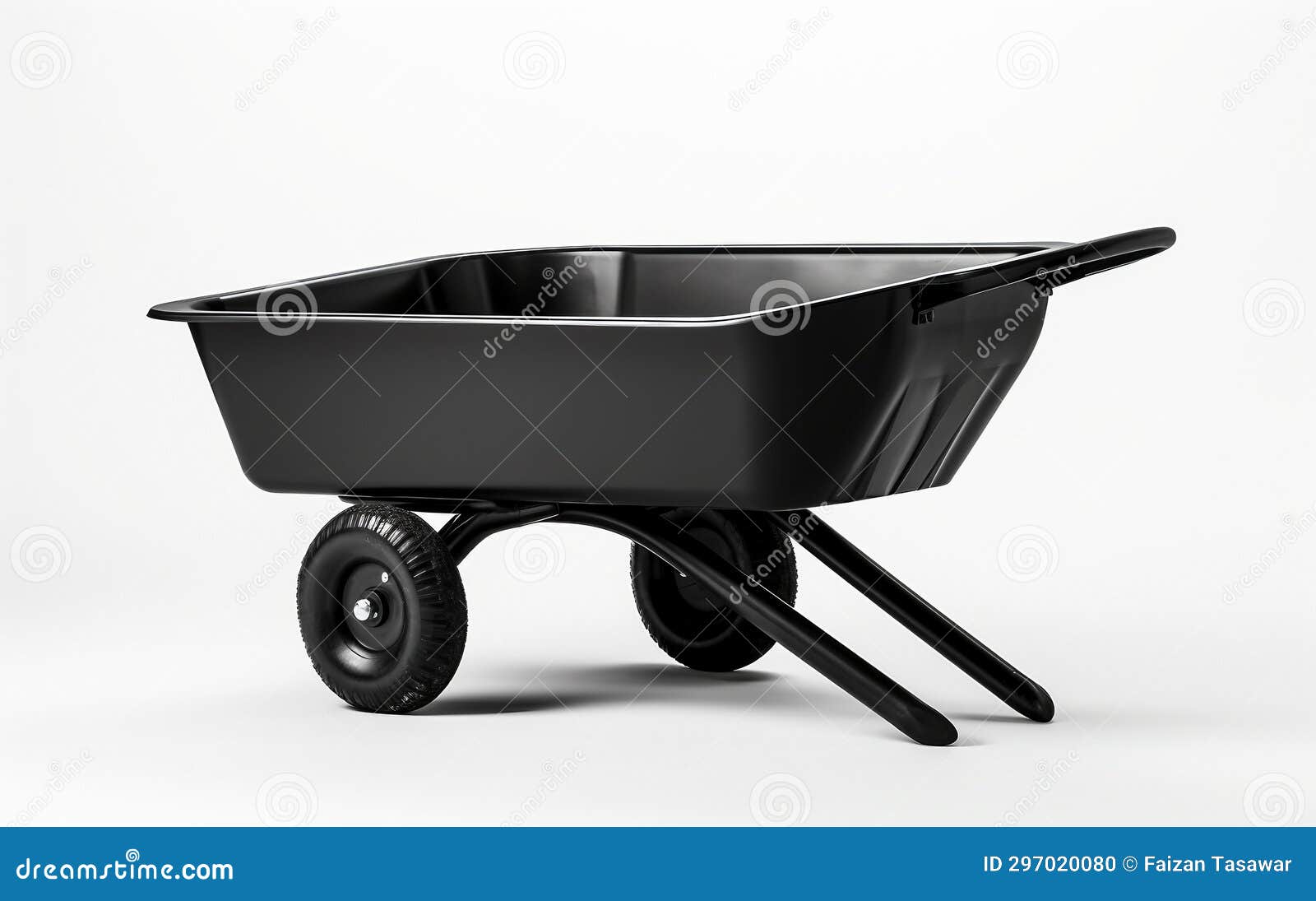 Side View Black Wheelbarrow on Transparent Background -Generative Ai ...