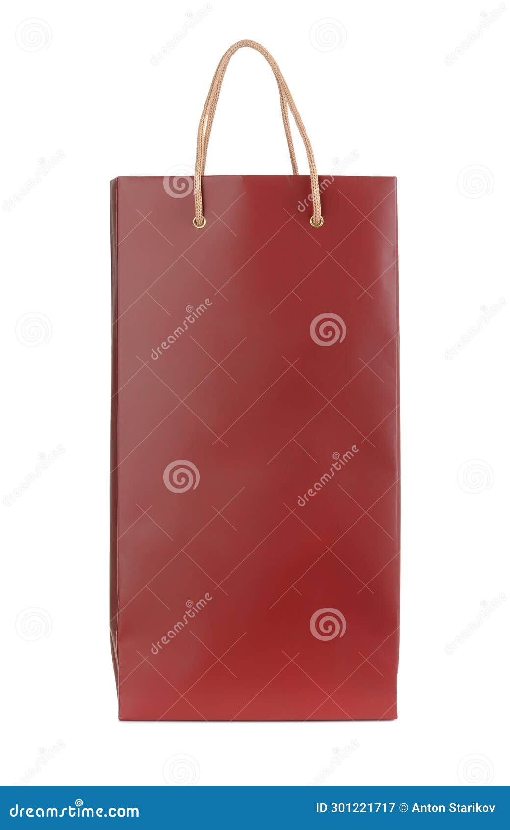 Side View of Blank Maroon Paper Bag Stock Image - Image of retail, dark ...