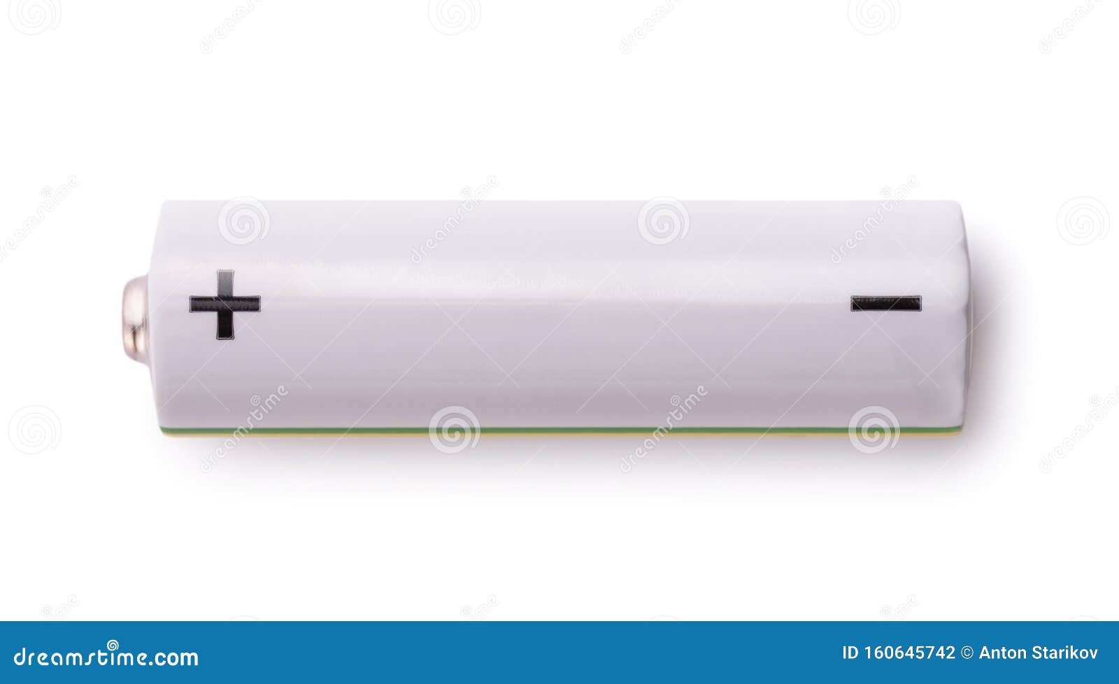 Side View of Blank Rechargeable Battery Stock Photo - Image of lithium ...