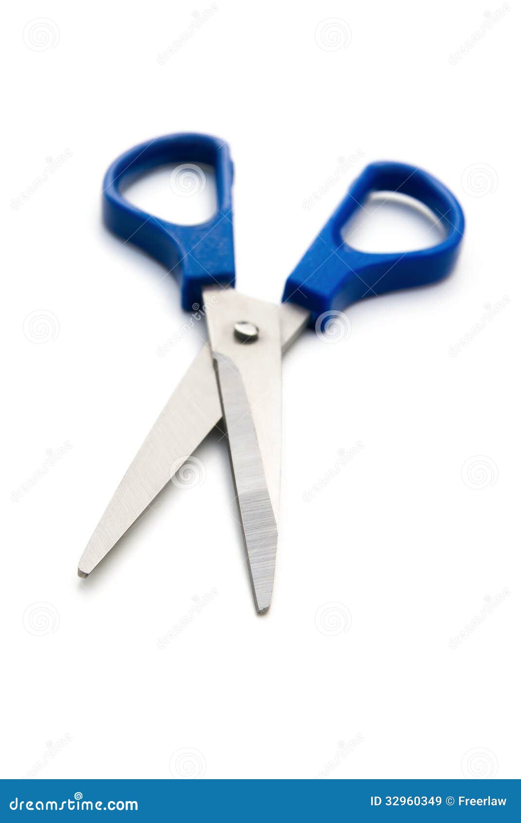 Side view blue scissors stock image. Image of view, home - 32960349
