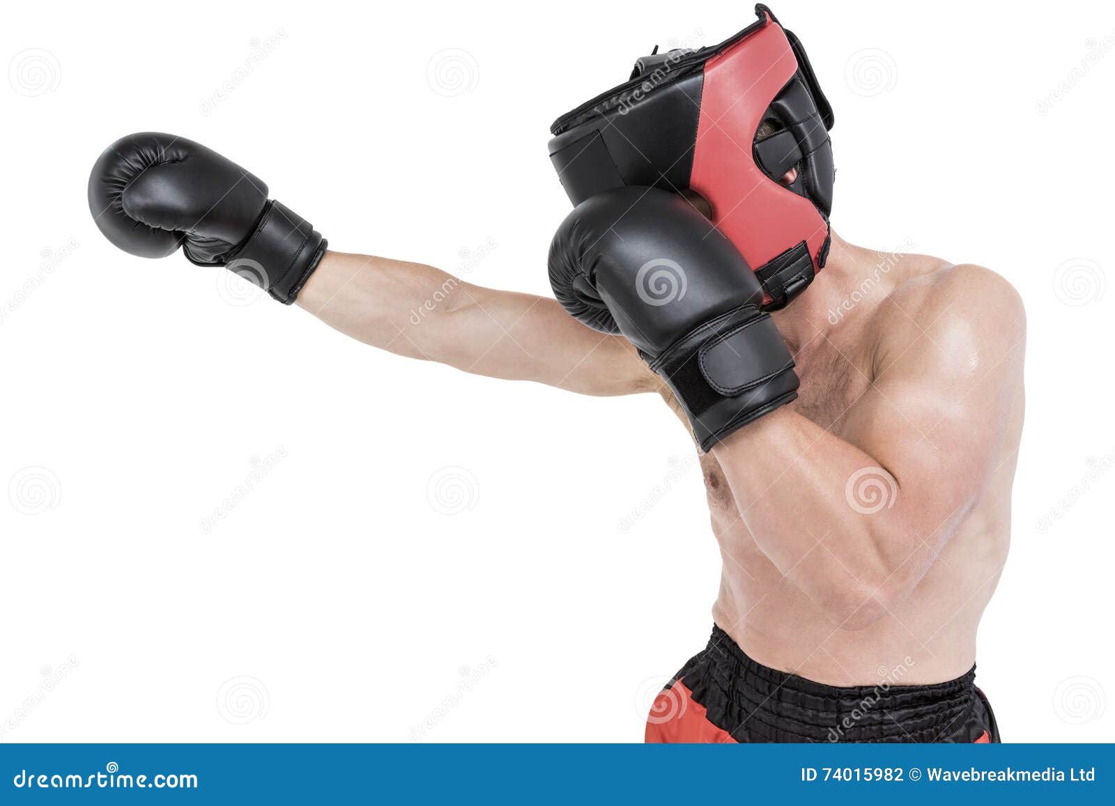 Side View of Boxer Hitting Straight Stock Photo - Image of sport ...