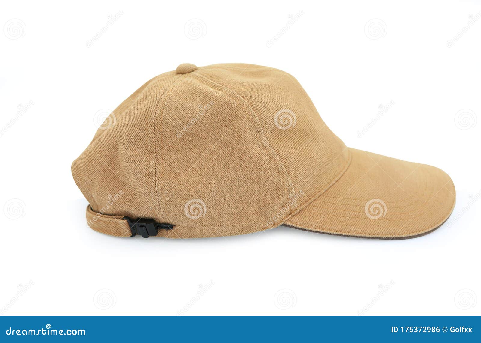 Side View Brown Cap Isolated on White Background. Sports Hat Stock ...