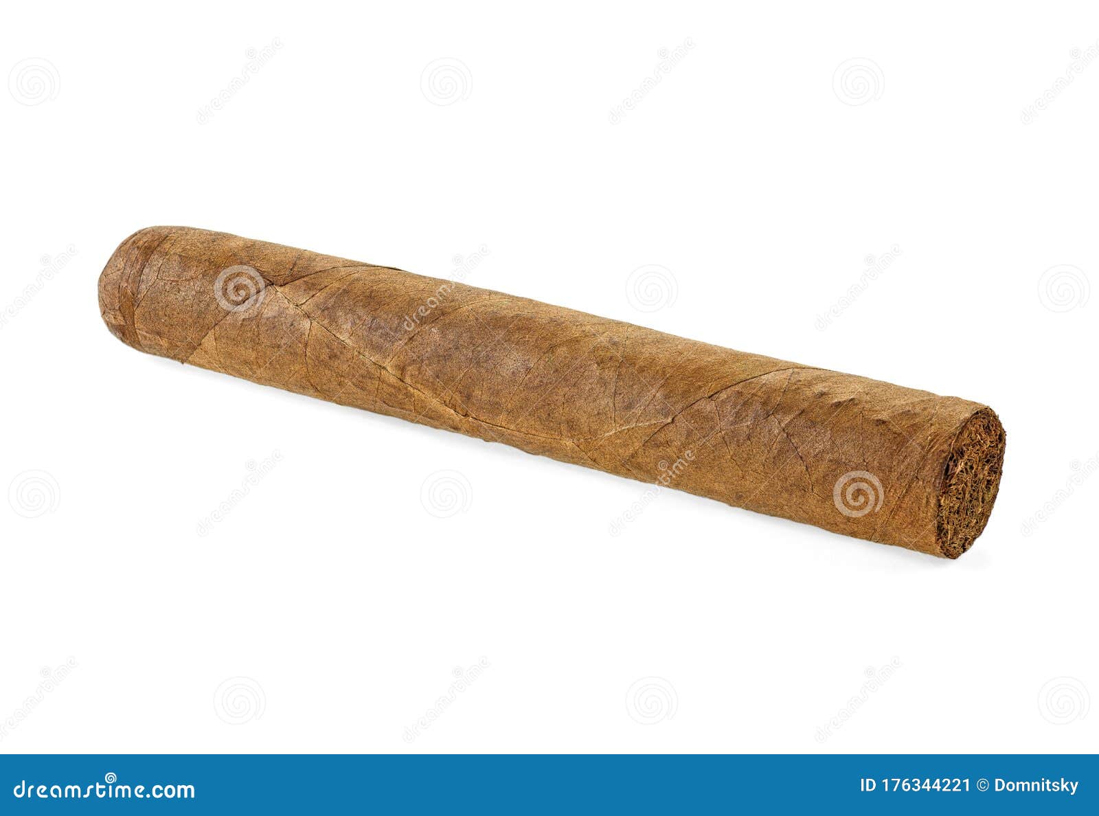 Side View of Brown Cigar Isolated on White Background Stock Image ...