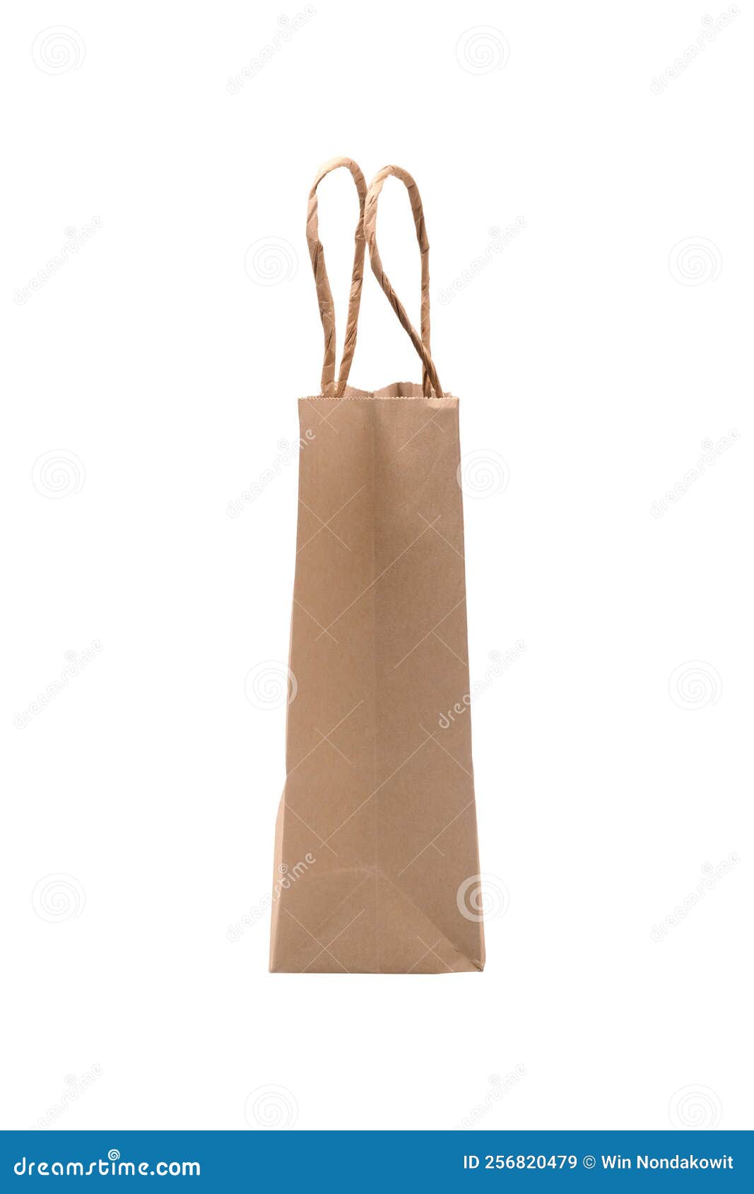 Side view of paper bag stock image. Image of background - 256820479