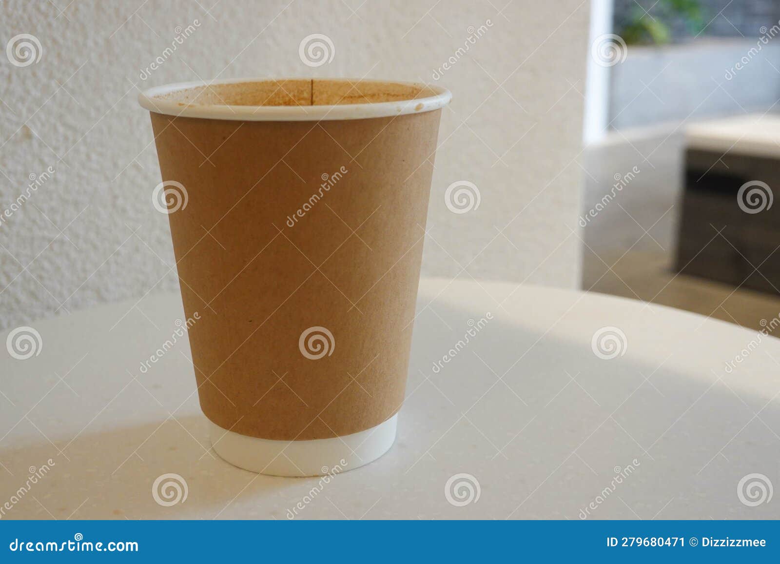 A Side View of Brown Paper Cup Stock Image - Image of mocha, latte ...