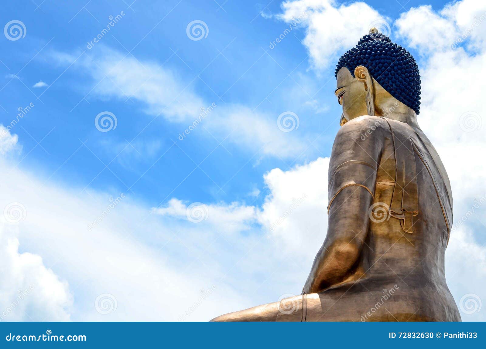Side View of Buddha Dordenma Statue Stock Photo - Image of belief ...