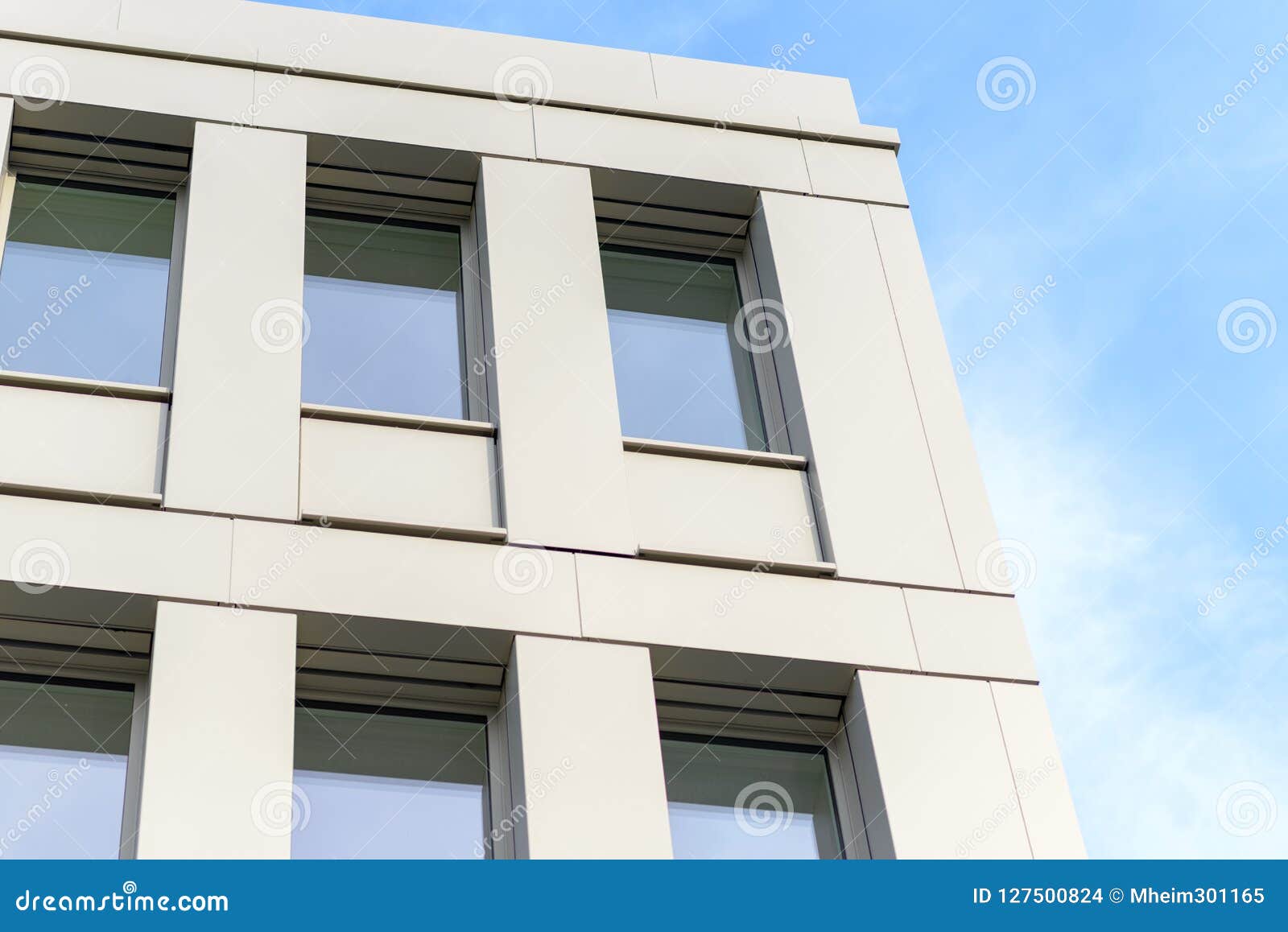 Side View of Building with Rectangular Windows Stock Photo - Image of ...