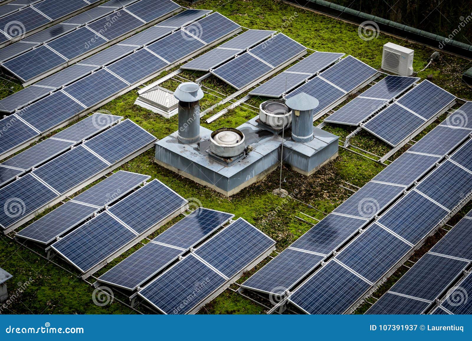 Roof with solar panels stock image. Image of energy - 107391937