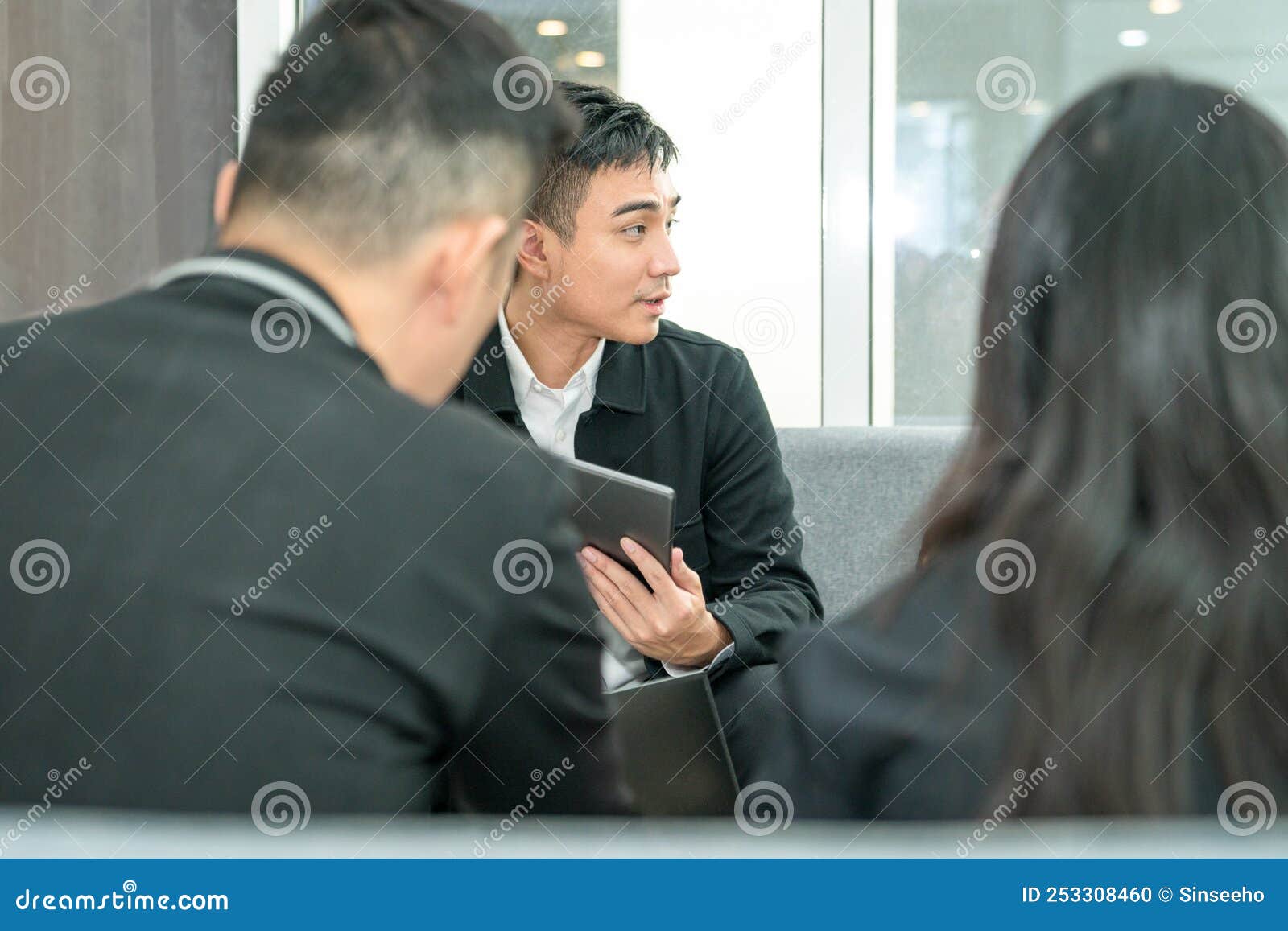 Side View of Business Executive Having a Meeting Stock Photo - Image of ...