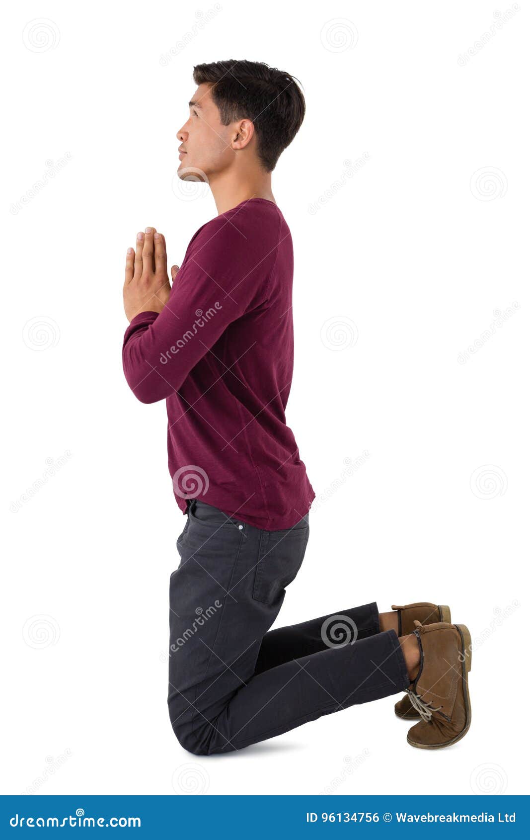Side View of Business Praying Stock Photo - Image of adult, clothing ...