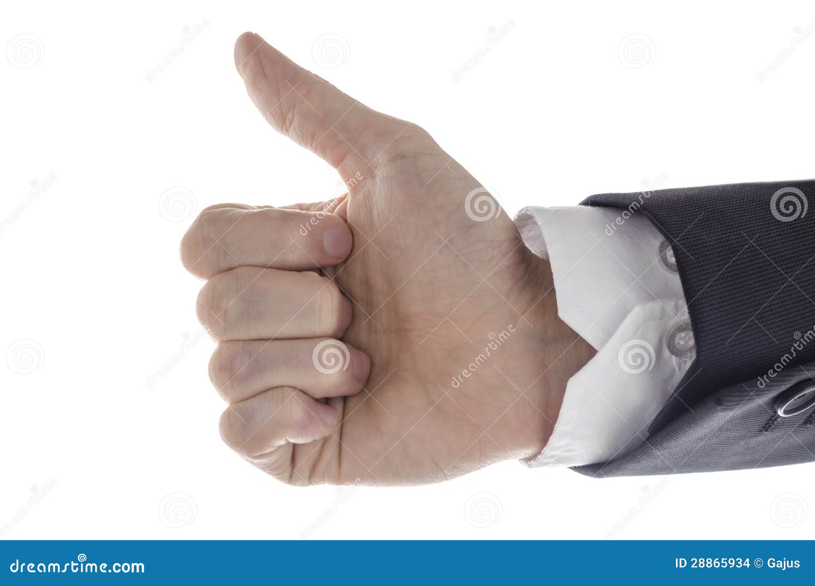 Side View of a Businessman Showing an Ok Sign Stock Photo - Image of ...