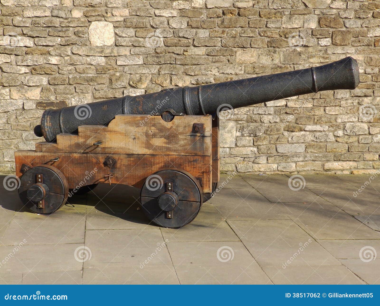 Side View of a cannon stock photo. Image of antique, english - 38517062