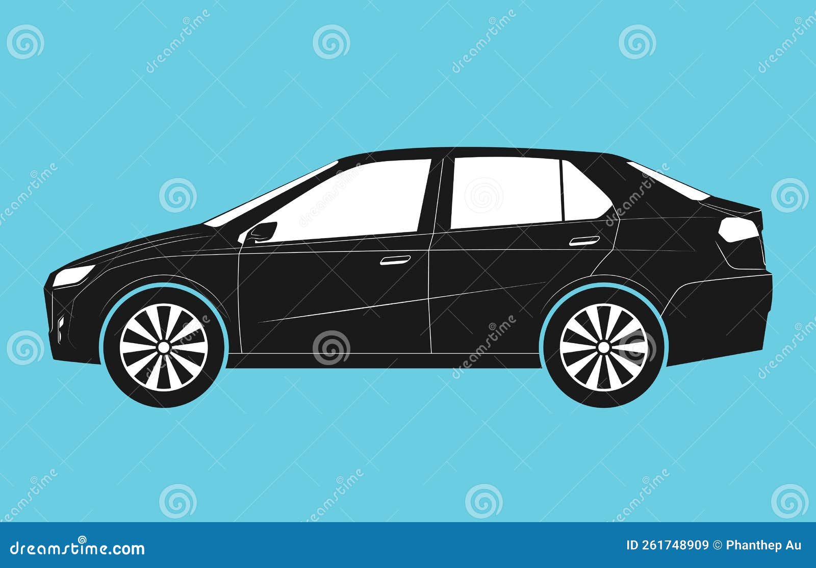 Side View of a Car Symbol for Web Site, Logo, App, Vector Stock Vector ...
