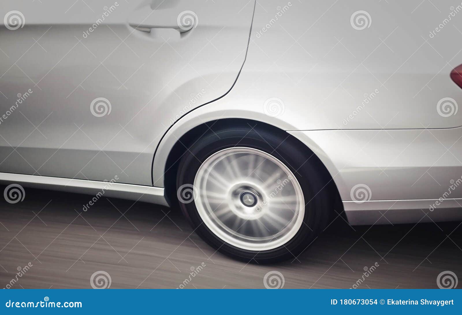 Car wheel in motion stock photo. Image of silver, fast - 180673054
