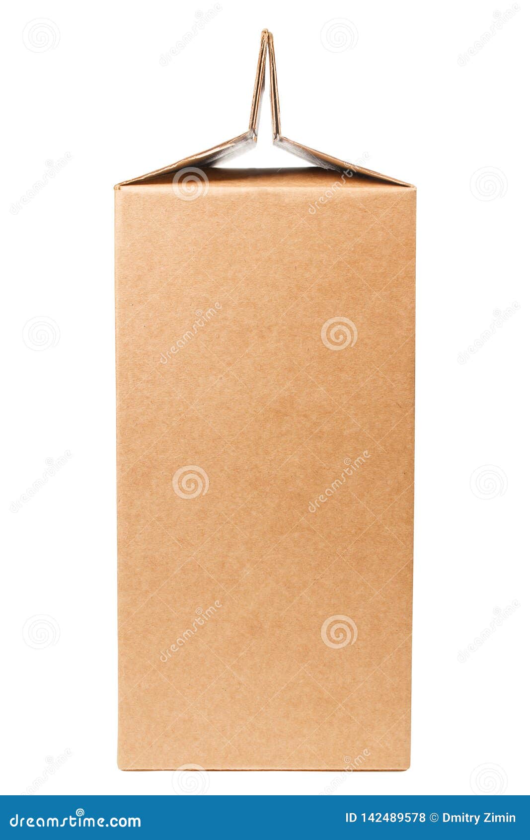 Side View of Cardboard Box Isolated on White Background Stock Photo ...
