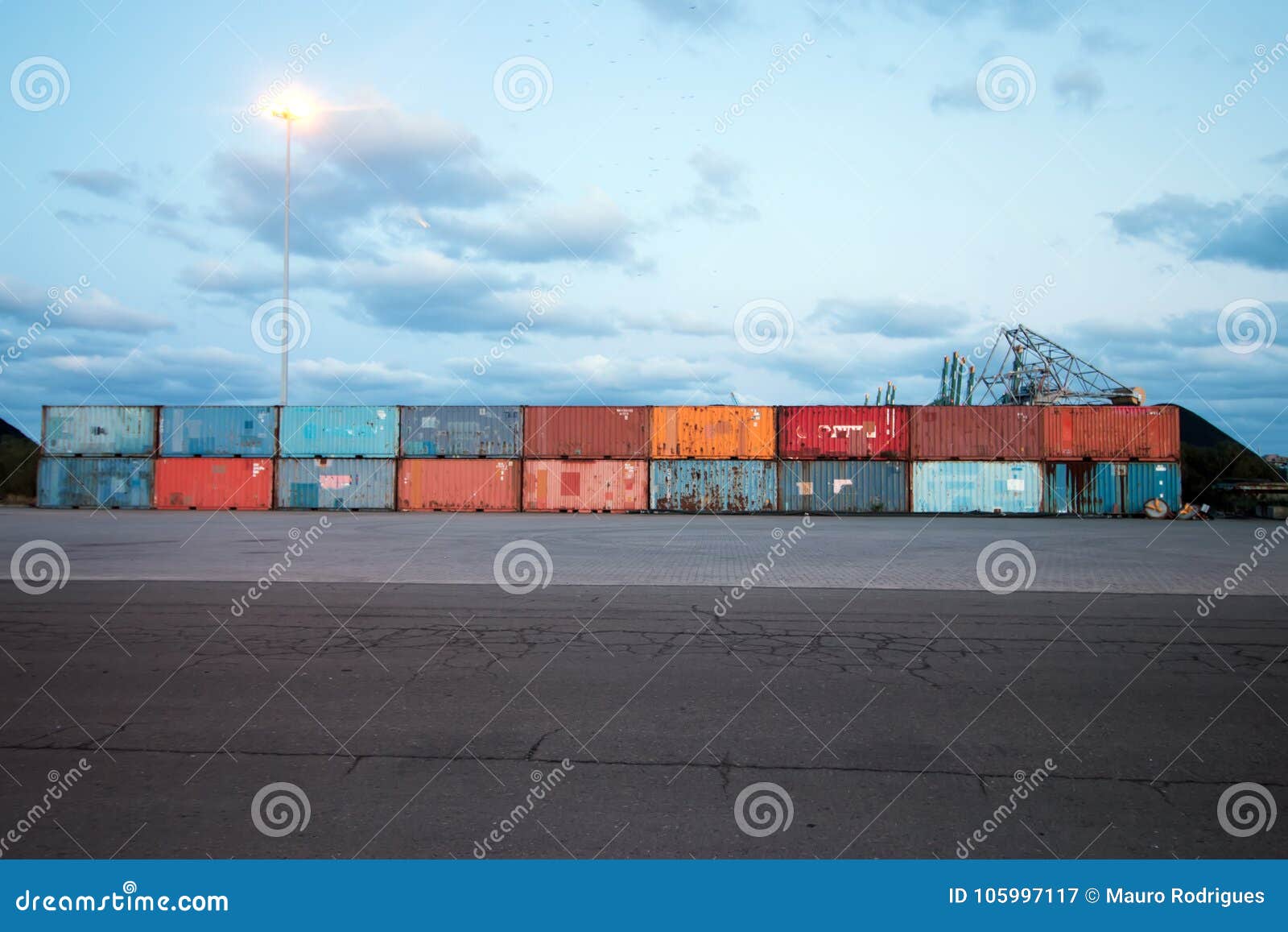 Side View of Cargo Containers Stock Image - Image of container ...