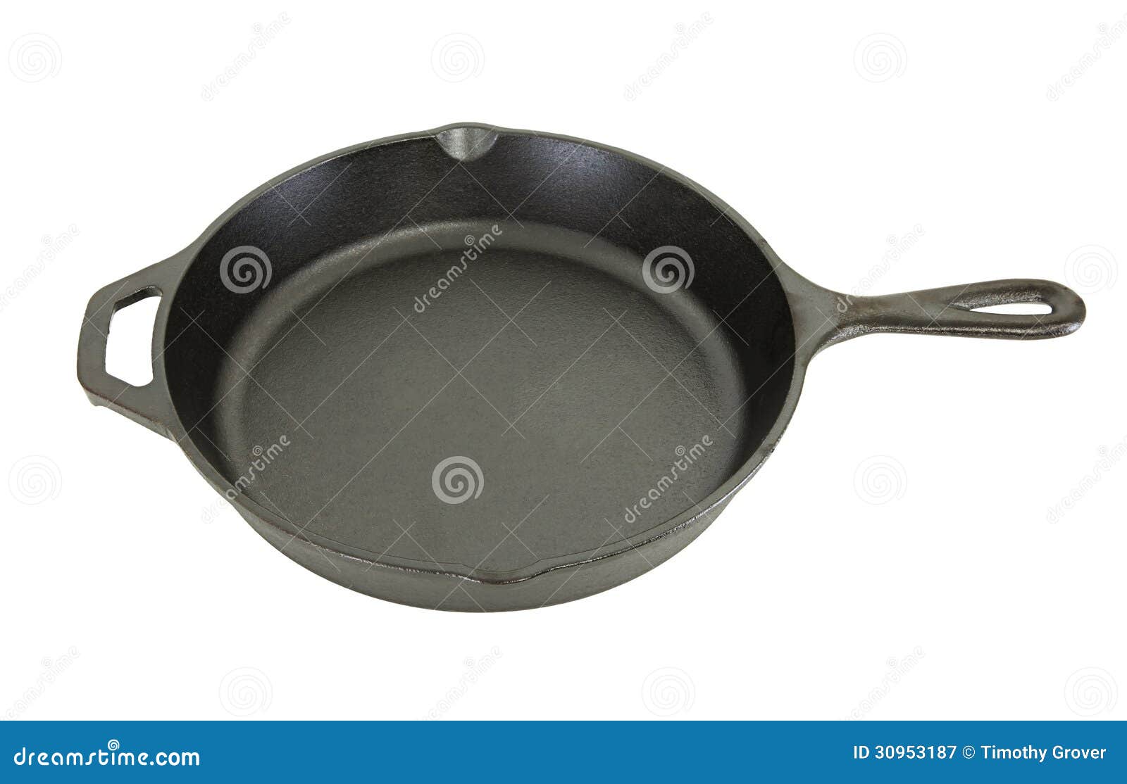 Side View of Cast Iron Pan stock image. Image of skillet - 30953187