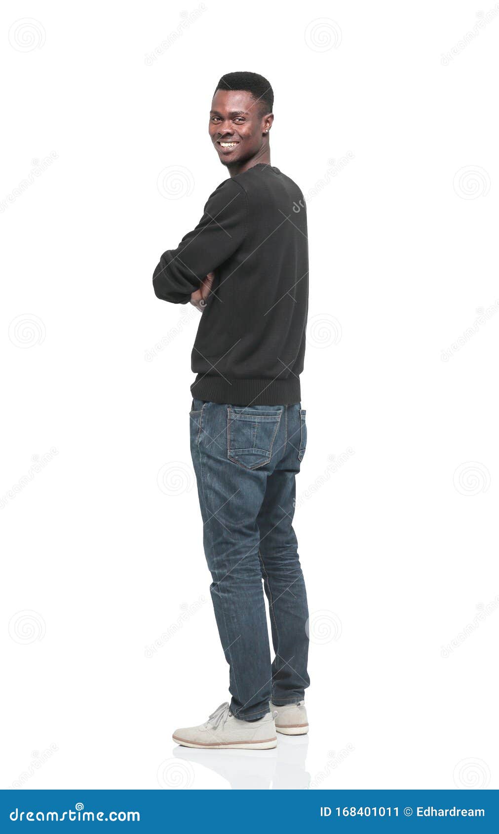 Casual Young Man Looking Forward . Isolated on White Stock Image ...