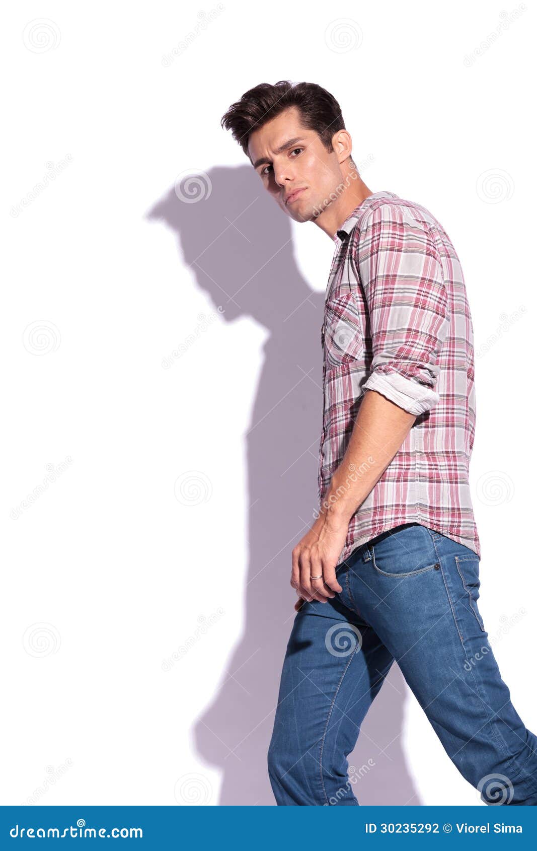 Serious Man Walking & Looking at You Stock Photo - Image of caucasian ...