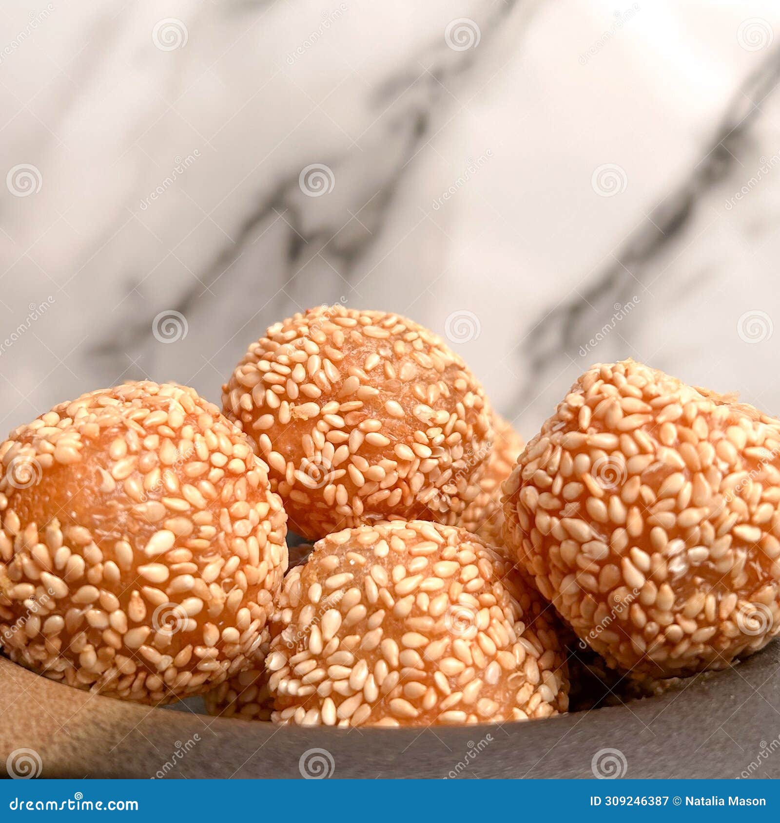 Side View of a Chinese Pastry Called: Kuih Bijan Stock Image - Image of ...