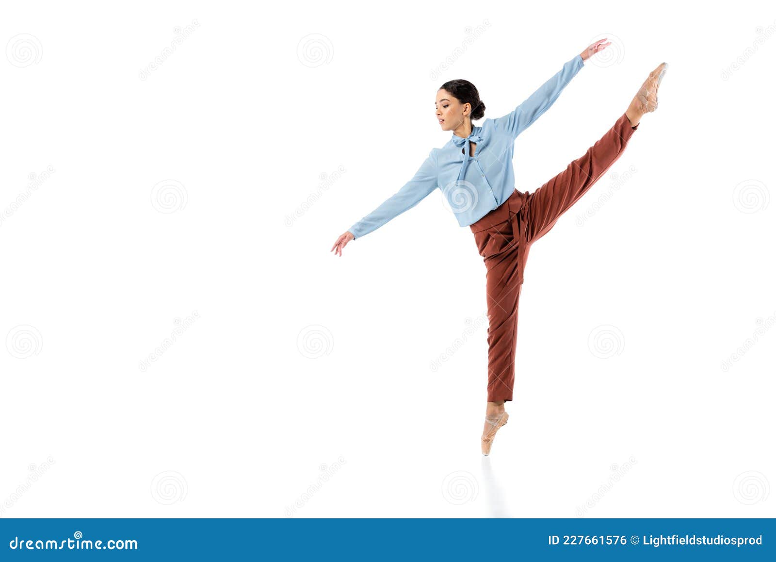 Side View of Classical Dancer Exercising Stock Photo - Image of ...