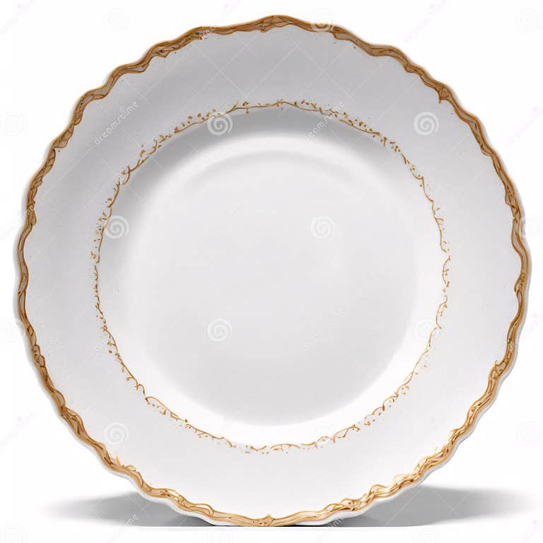 Side view of a clay plate. stock illustration. Illustration of dish ...