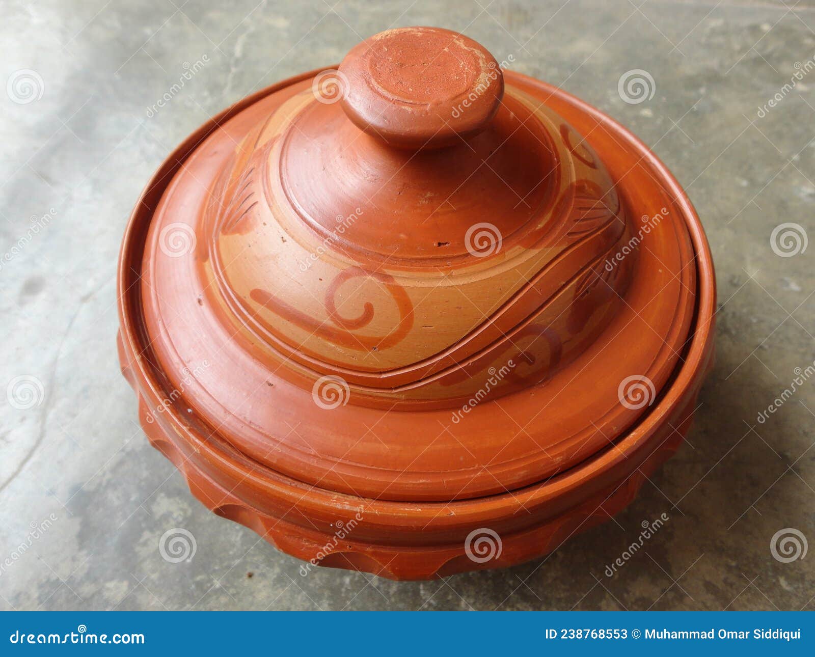 Side View of Clay Pot with Lid on it Stock Image - Image of traditional ...