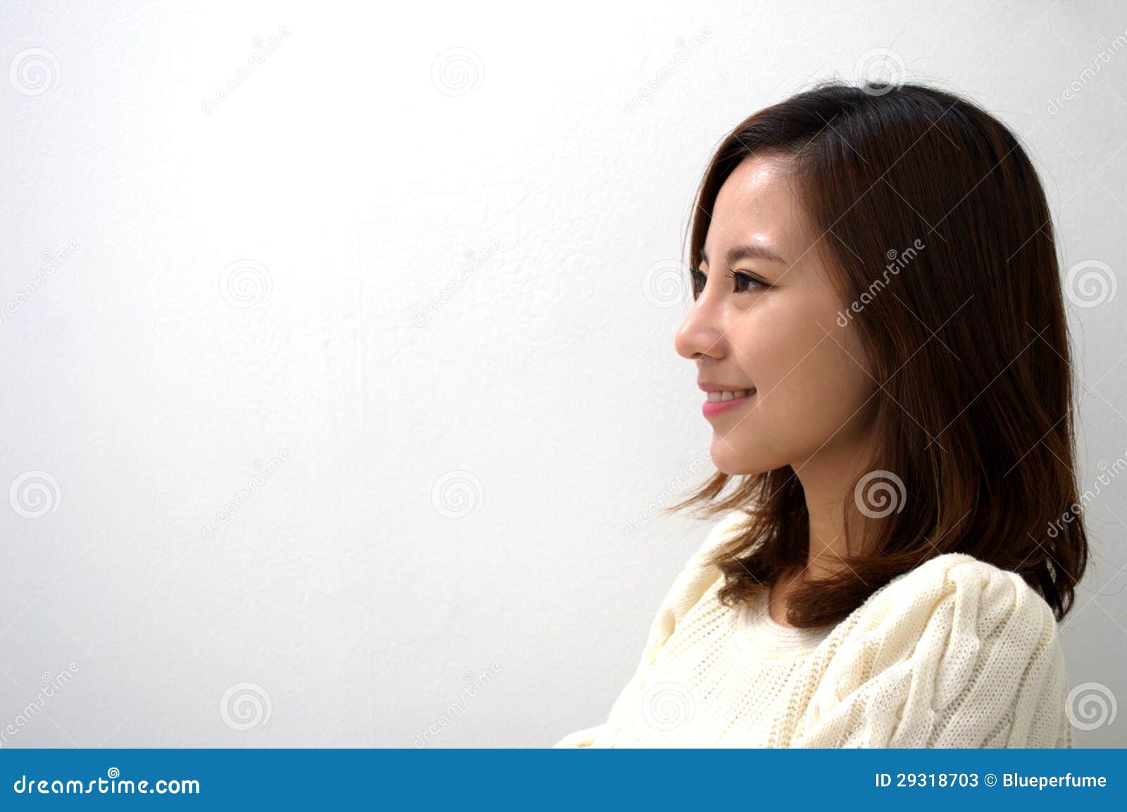 Side View, Close-up, Beauty Shot of a Smiling Stock Image - Image of ...