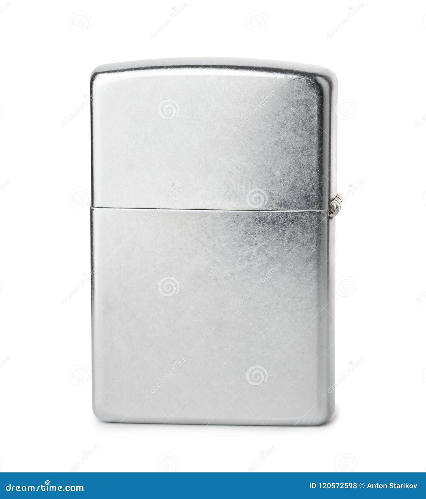 Side View of Closed Stainless Steel Cigarette Lighter Stock Photo ...