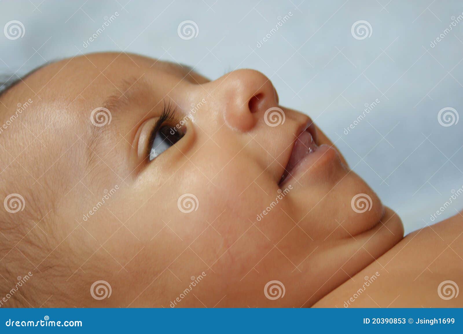 Side View Closeup of a Few Months Cute Baby Child Stock Image - Image ...