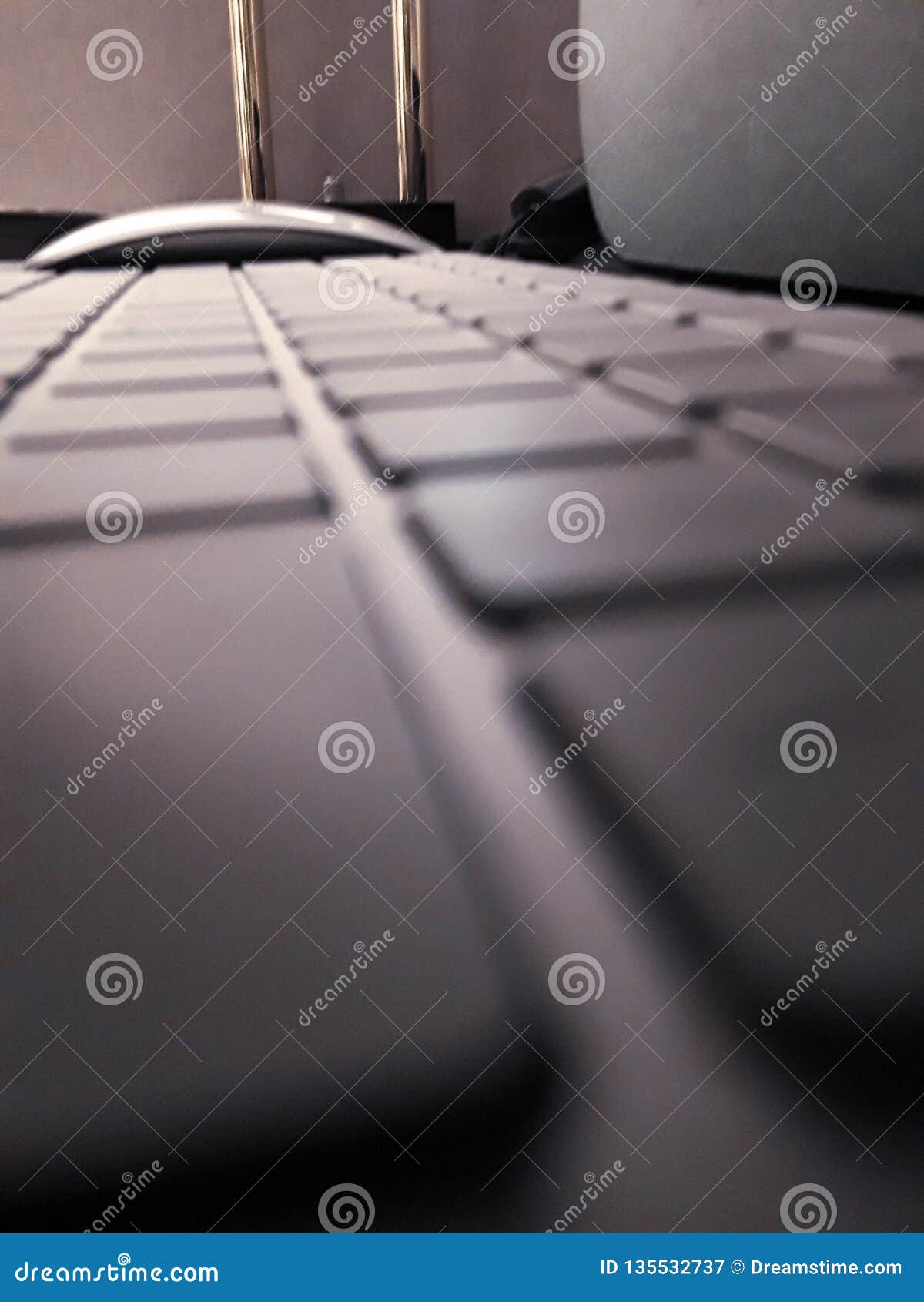 Side View Closeup of Keyboard & Mouse with Shallow Depth of Field with ...